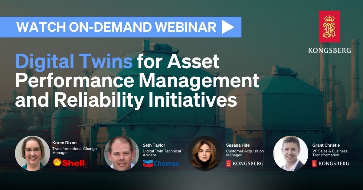 Digital Twins for Asset Performance Management and Reliability Initiatives (Part 1)